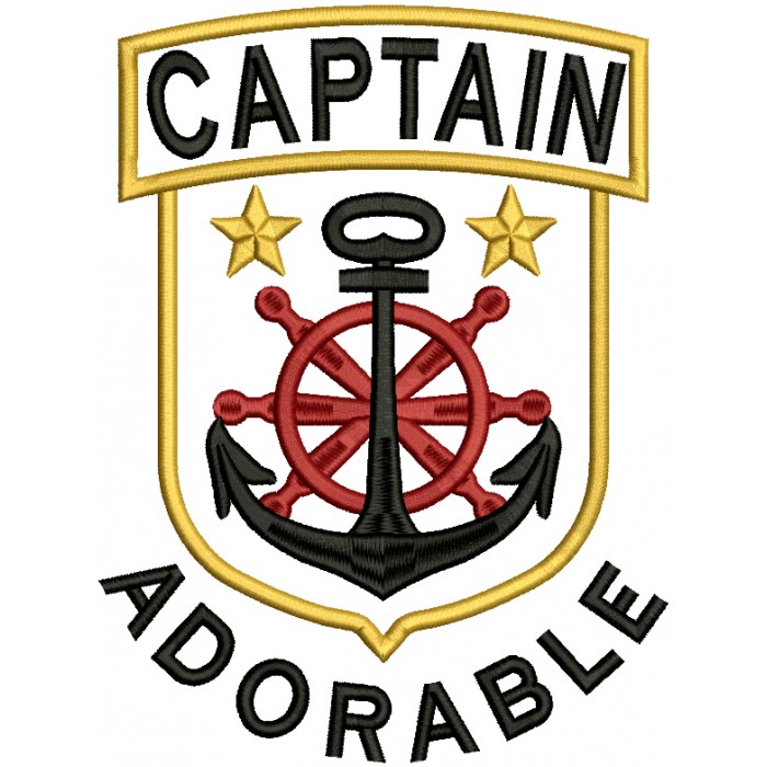 Captain Adorable Nautical Anchor Applique Machine Embroidery Design ...