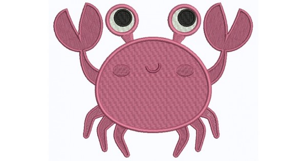 Crabby Crab Filled Machine Embroidery Design Digitized Pattern