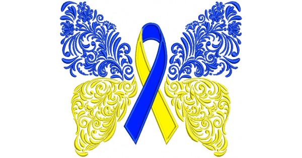 Down Syndrome Ornate Butterfly Applique Machine Embroidery Design ...