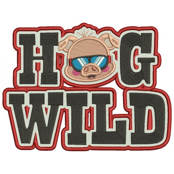 Hog Wild Filled Machine Embroidery Design Digitized Pattern