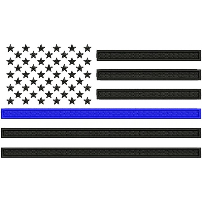 USA American Flag With Blue Stripe Filled Machine Embroidery Design ...