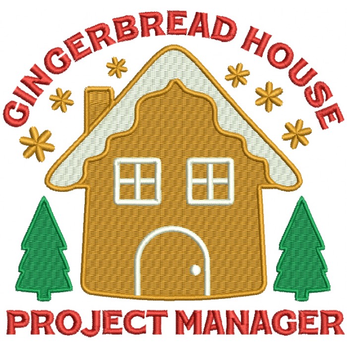 Gingerbread House Project Manager Christmas Filled Machine Embroidery ...