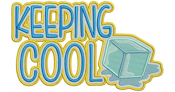 Keeping It Cool Block Of Ice Filled Machine Embroidery Digitized Design ...