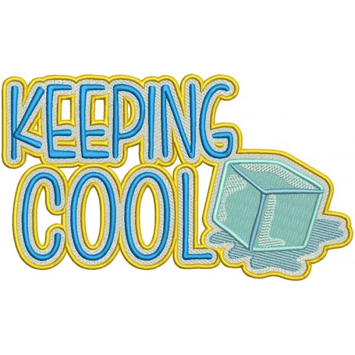 Keeping It Cool Block Of Ice Filled Machine Embroidery Digitized Design ...