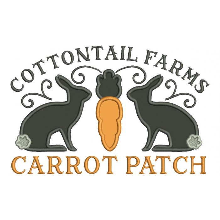 Cottontail Farms Carrot Patch Easter Applique Machine Embroidery Design ...