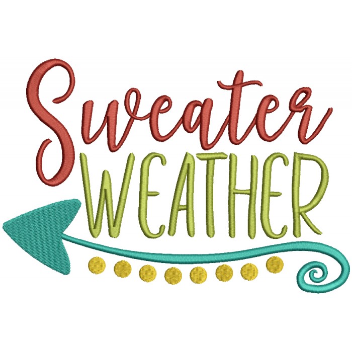 Sweater Weather Christmas Filled Machine Embroidery Design Digitized ...