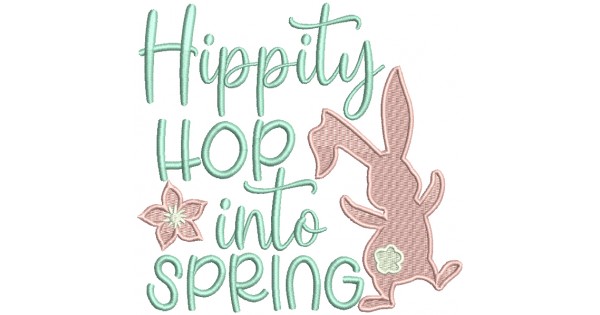 Hippity Hop Into Spring Easter Filled Machine Embroidery Design ...
