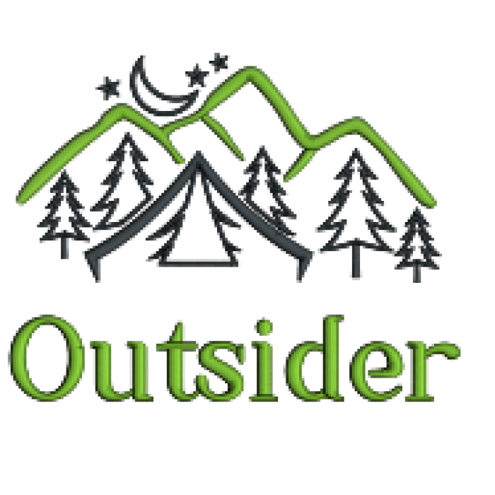 Outsider Mountains And Trees Applique Machine Embroidery Design ...