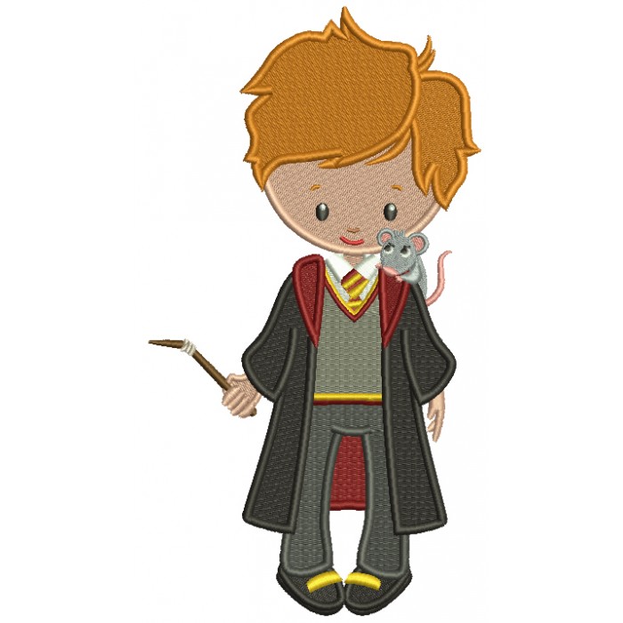 Looks Like Ron Weasley From Harry Potter Filled Machine Embroidery ...