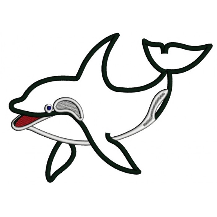Orca The killer whale Applique Machine Embroidery Digitized Design Pattern