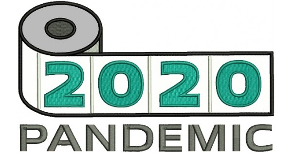Toilet Paper 2020 Pandemic Applique Machine Embroidery Design Digitized ...