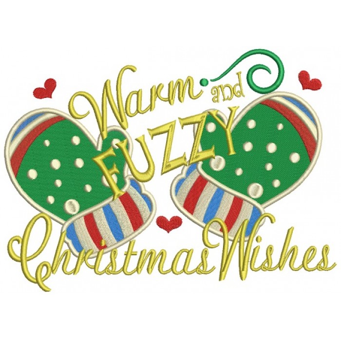 Warm and Fuzzy Christmas Wishes Filled Machine Embroidery Digitized ...