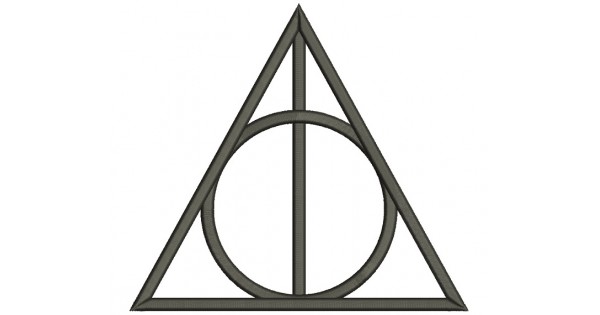 Deathly Hallows Symbol from Harry Potter Filled Machine Embroidery ...