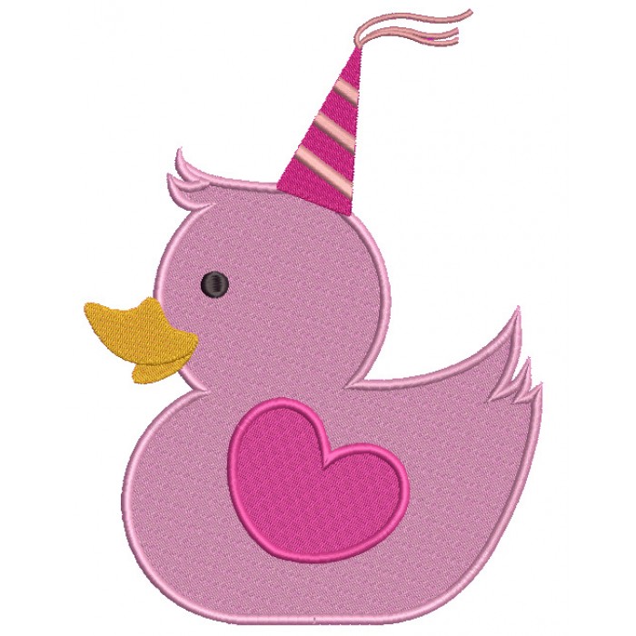 Happy Birthday Princess Rubber Ducky Filled Machine Embroidery Design ...