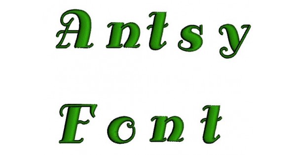 Antsy Font Machine Embroidery Script Upper and Lower Case 1 2 3 inches