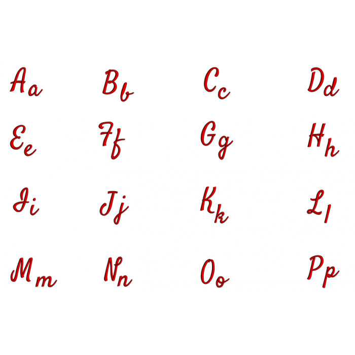 Satisfy Font Machine Embroidery Script Upper and Lower Case 1 2 3 inches