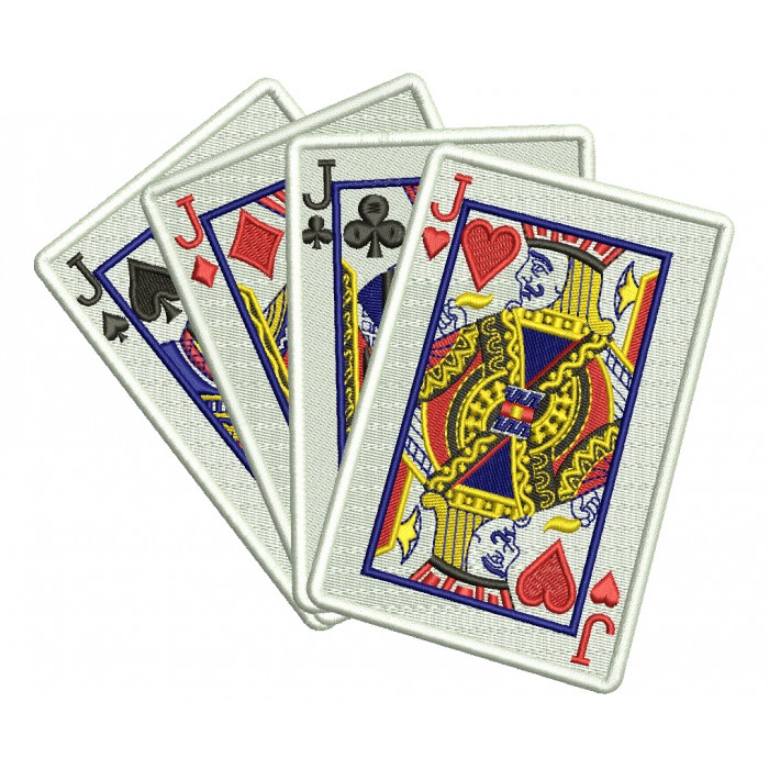 Playing Cards Filled Machine Embroidery Design Digitized Pattern