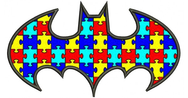 Autism Awareness Batman Applique Machine Embroidery Design Digitized ...