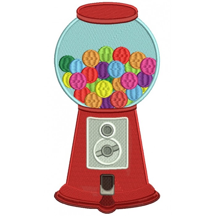 Bubble Gum Machine Filled Machine Embroidery Design Digitized Pattern