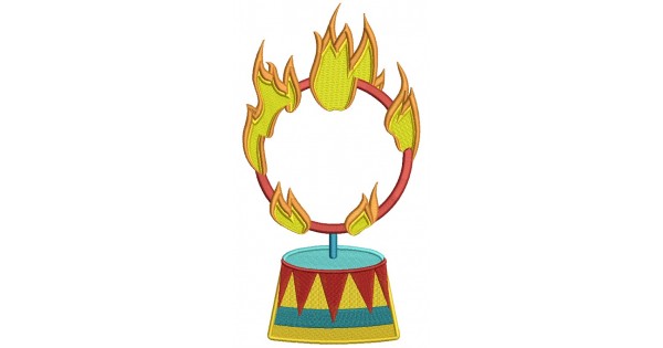 Circus Fire Ring Filled Machine Embroidery Design Digitized Pattern ...
