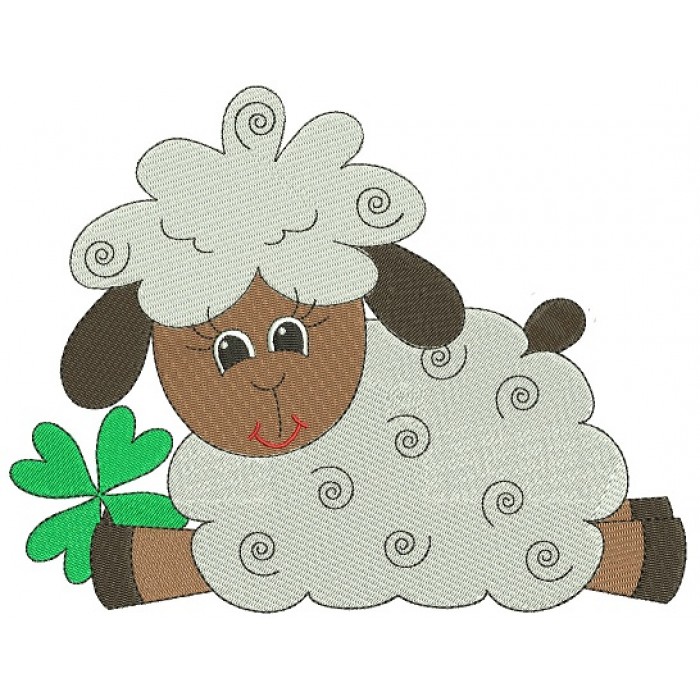 Cute Sheep with Shamrock St Patricks Day Irish Filled Machine ...