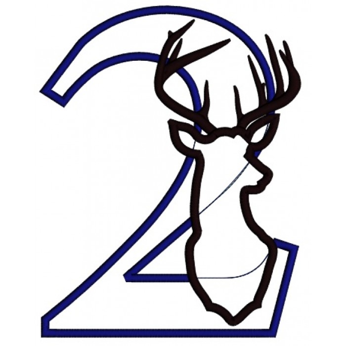 Second Birthday With Deer Hunting Applique Machine Embroidery Design ...