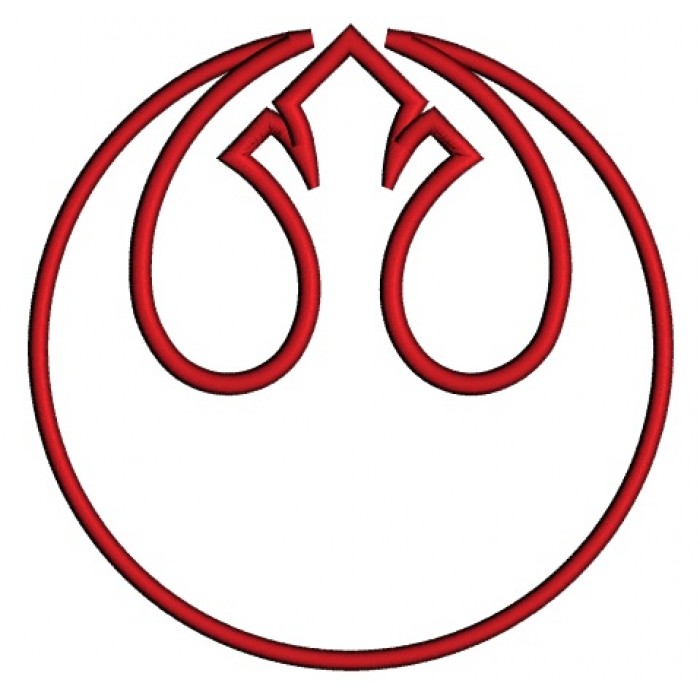 Star Wars Rebel Alliance Symbol Applique Machine Embroidery Design ...