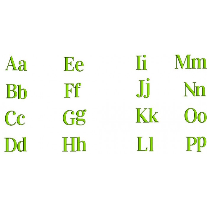 Vido Font Machine Embroidery Script Upper and Lower Case 1 2 3 inches