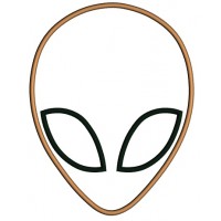 Alien Applique Machine Embroidery Design Digitized Pattern