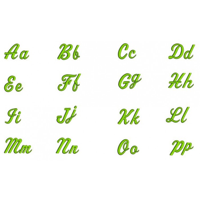 Athletic Satin Script Machine Embroidery Font Upper and Lower Case 1 2 ...