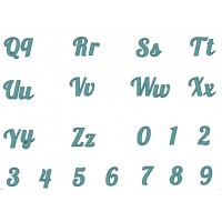 Lobster Satin Script Machine Embroidery Font Upper and Lower Case 1 2 3 ...