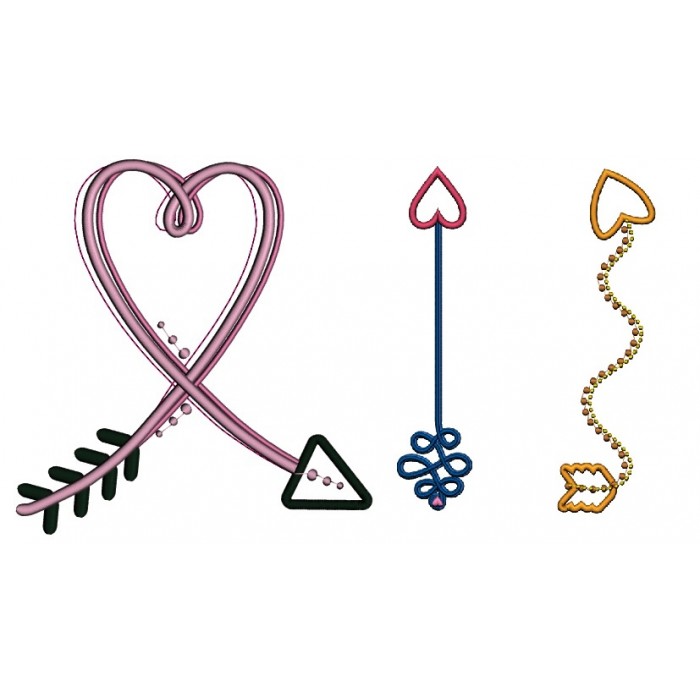 Arrows Set 1 Applique Machine Embroidery Design Digitized Pattern