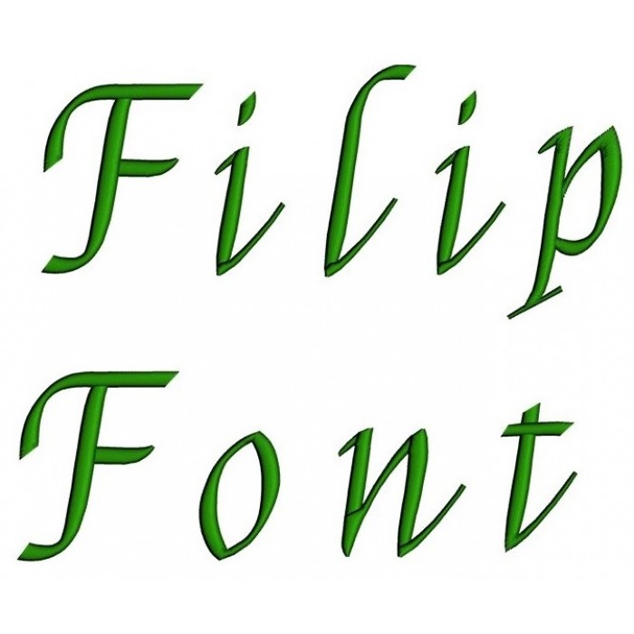 Filip Satin Script Machine Embroidery Font Upper and Lower Case 1 2 3 ...