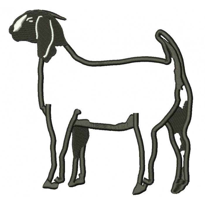 Goat Animal Applique Machine Embroidery Design Digitized Pattern