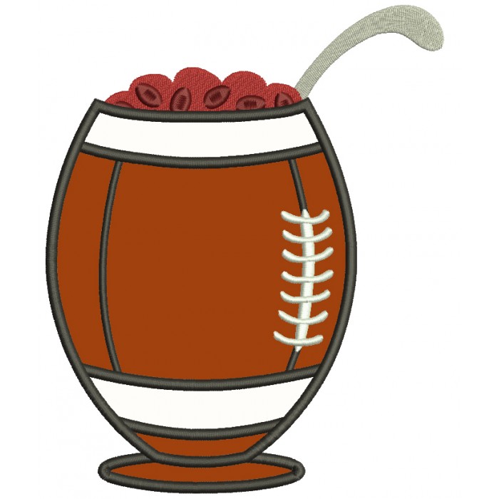 Football Chili Bowl Sports Applique Machine Embroidery Design Digitized ...