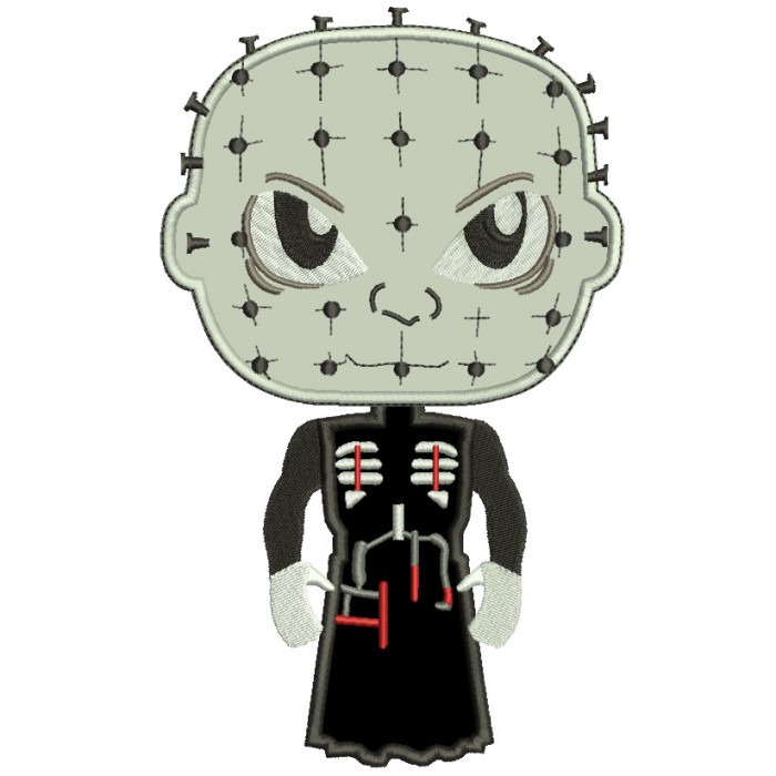 Looks Like Pinhead Horror Halloween Applique Machine Embroidery Design ...