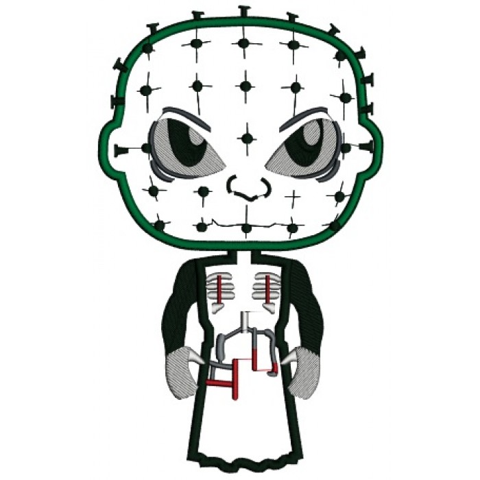 Looks Like Pinhead Horror Halloween Applique Machine Embroidery Design ...