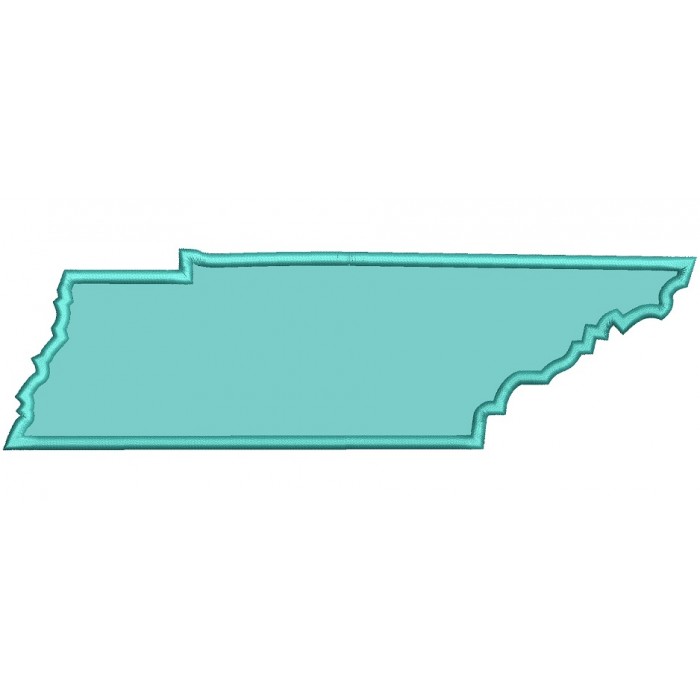 State of Tennessee Applique Machine Embroidery Design Digitized Pattern