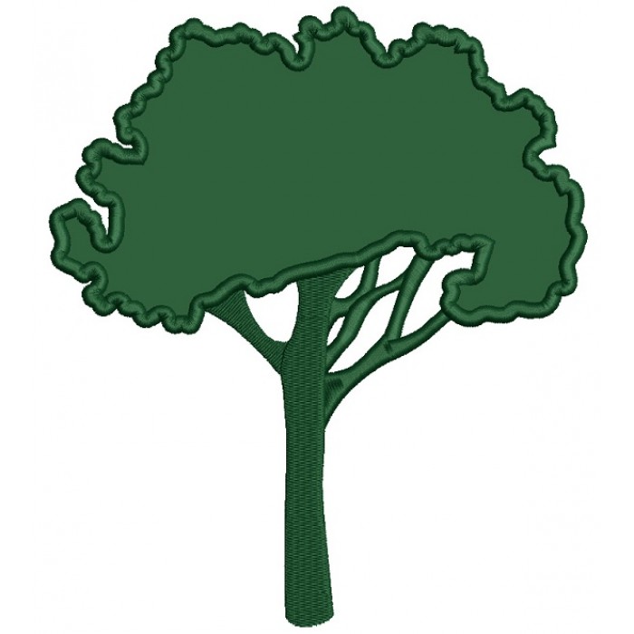 Oak Tree Applique Machine Embroidery Design Digitized Pattern