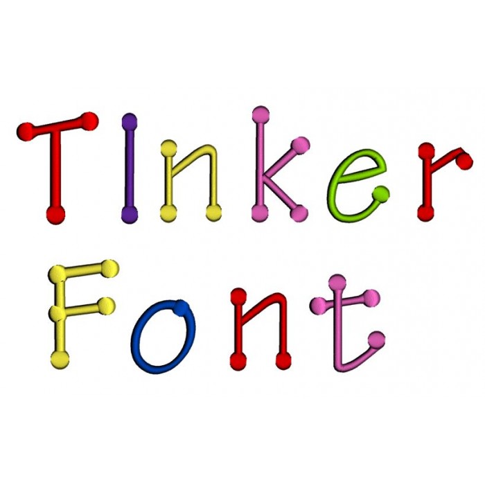 Tinker Machine Embroidery Font Upper and Lower Case - 1 2 3 inches and ...