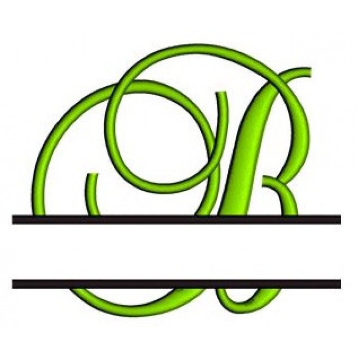 Brock Split Monogram Embroidery Font Upper Case Satin Stitch 2,3,4 ...