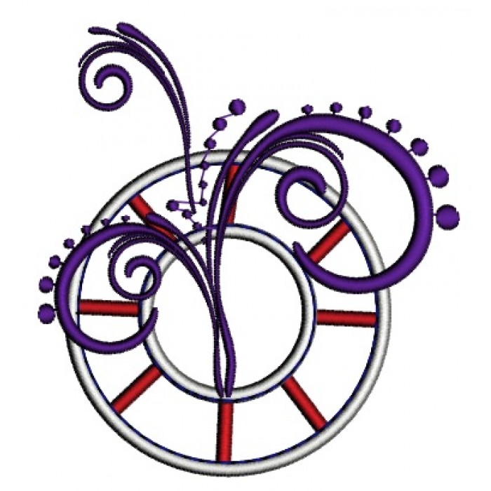 Ring Buoy with Splashes Marine Applique Machine Embroidery Digitized ...