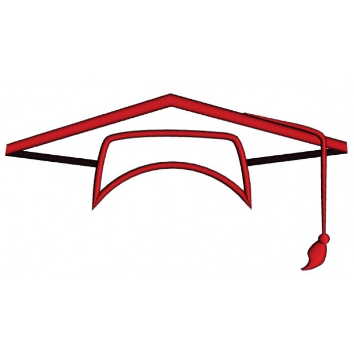 Graduation Monogram Cap School Applique Machine Embroidery Digitized ...