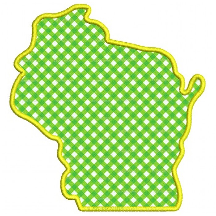Wisconsin State Applique Machine Embroidery Digitized Design Pattern