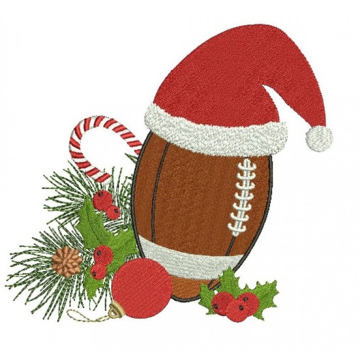 Football Christmas Filled Sports Machine Embroidery Digitized Design ...
