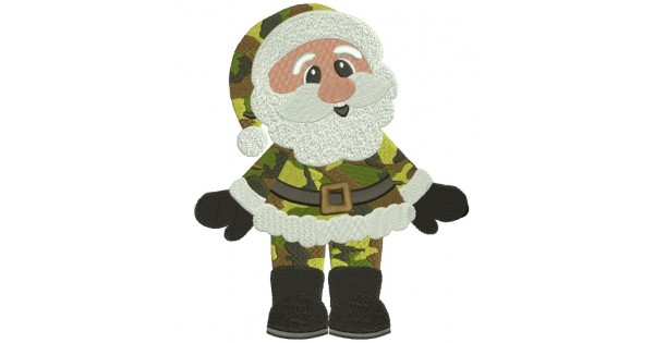 Military-Santa-Christmas-Filled-Machine-Embroidery-Digitized-Design ...