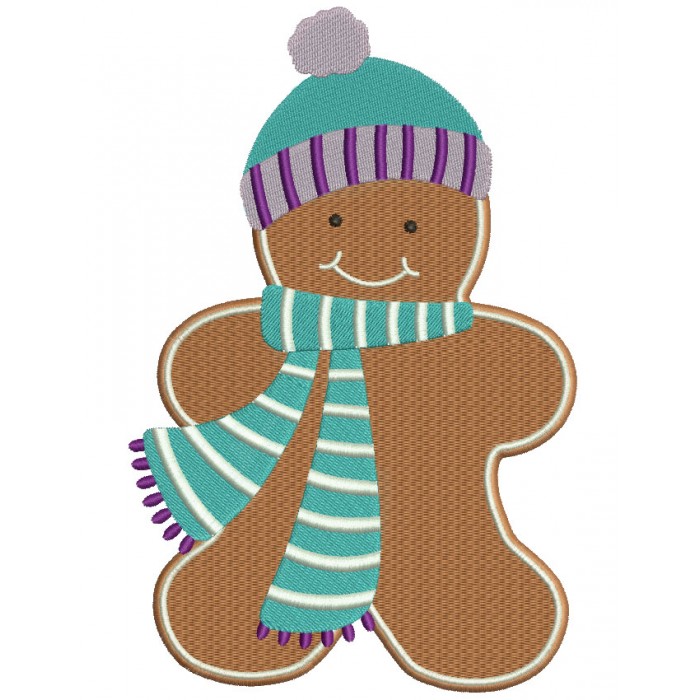 Ginger Bread Man Christmas Filled Machine Embroidery Digitized Design ...