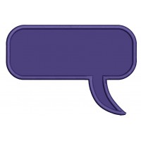 Oval Callout Applique Machine Embroidery Digitized Design Pattern