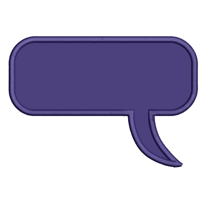 Oval Callout Applique Machine Embroidery Digitized Design Pattern