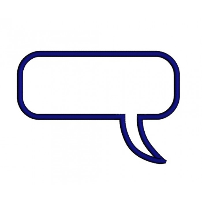 Oval Callout Applique Machine Embroidery Digitized Design Pattern